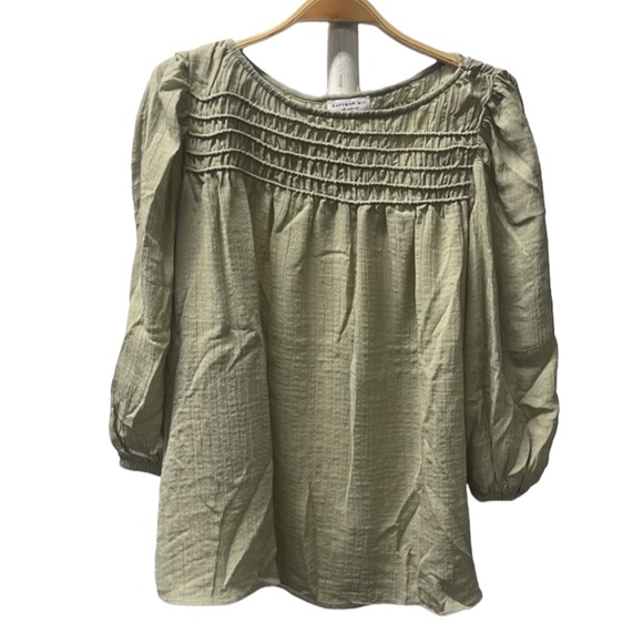 Current Air | Tops | Current Air Light Sage 34 Sleeve Blouse | Poshmark
